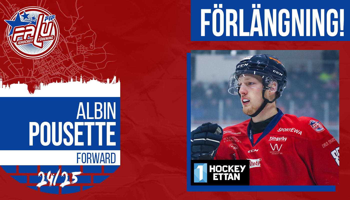 Albin Pousette skriver seniorkontrakt med Falu IF - Hockeyettan.se