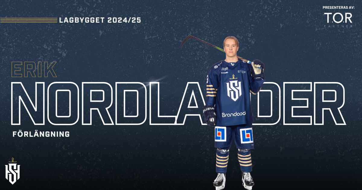 Erik Nordlander skriver nytt kontrakt - Hockeyettan.se