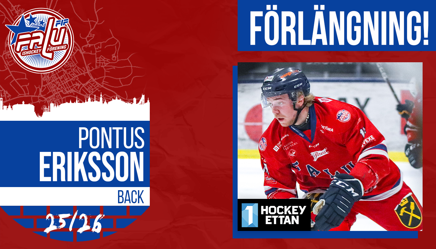Pontus Eriksson skriver tvåårskontrakt med Falu IF - Hockeyettan.se