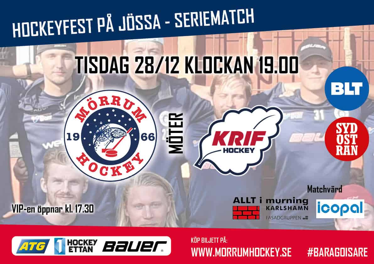 Viktig information inför matchen mot KRIF Hockey - Hockeyettan.se