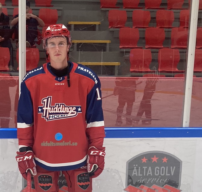 Supporterspelaren i matchen mot Visby/Roma blev #13 Daniel Liiv ...
