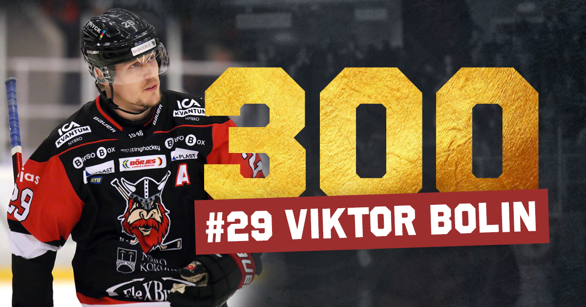 Viktor Bolin gör sin 300e match! - Hockeyettan.se