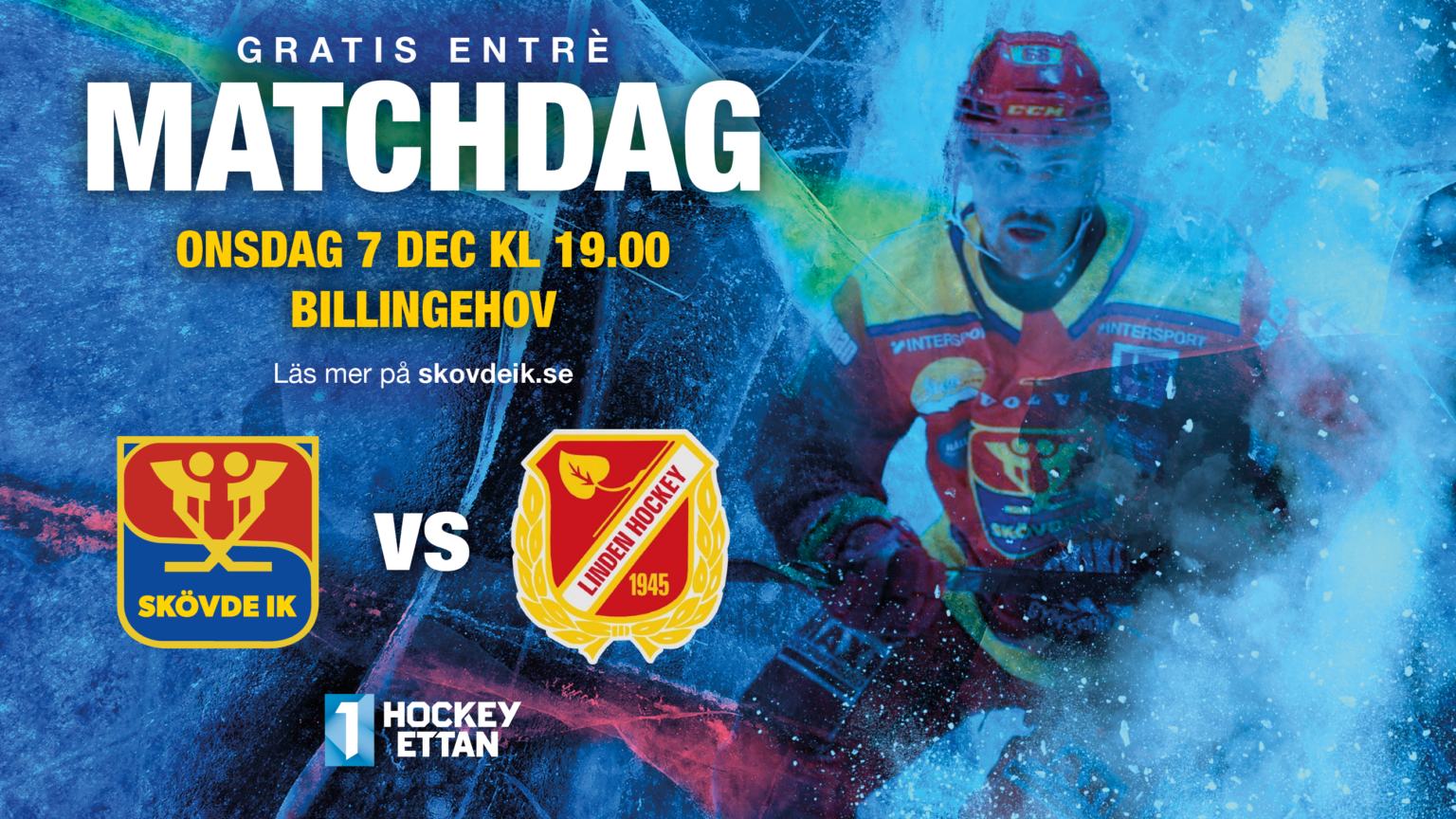 GRATIS entré | Skövde IK - Linden Hockey onsdag 7/12 - Hockeyettan.se