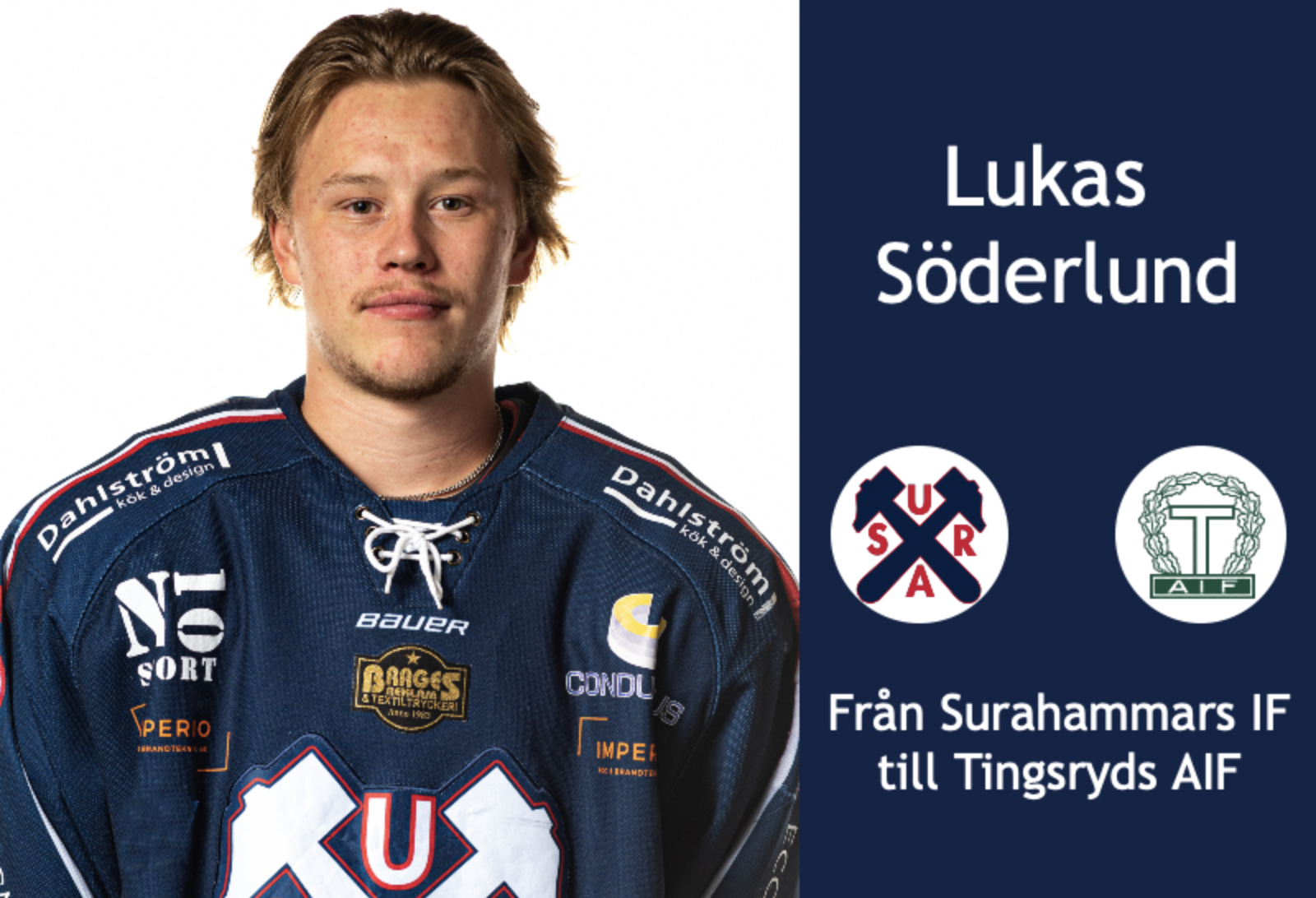 Lukas Söderlund lämnar Surahammar för Tingsryd - Hockeyettan.se