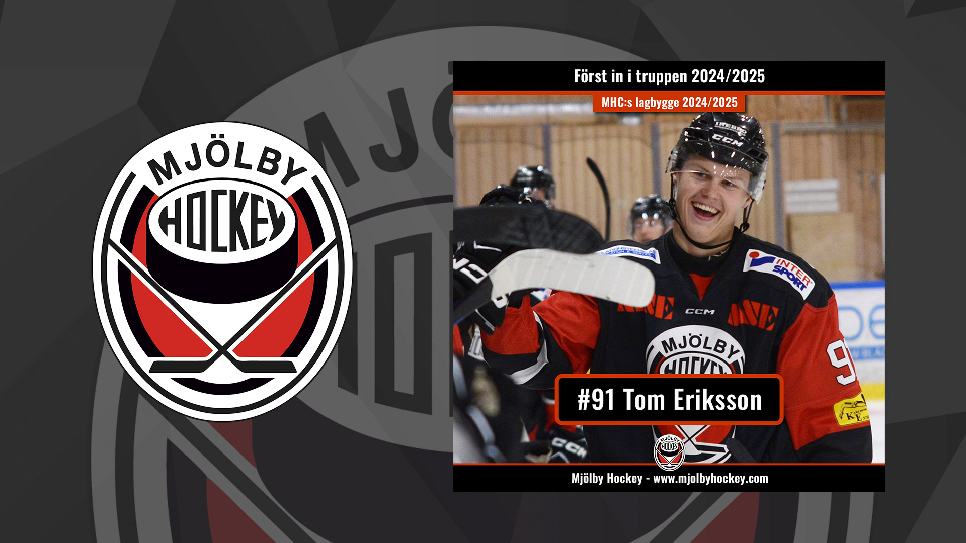 Först in i truppen: Tom Eriksson - Hockeyettan.se