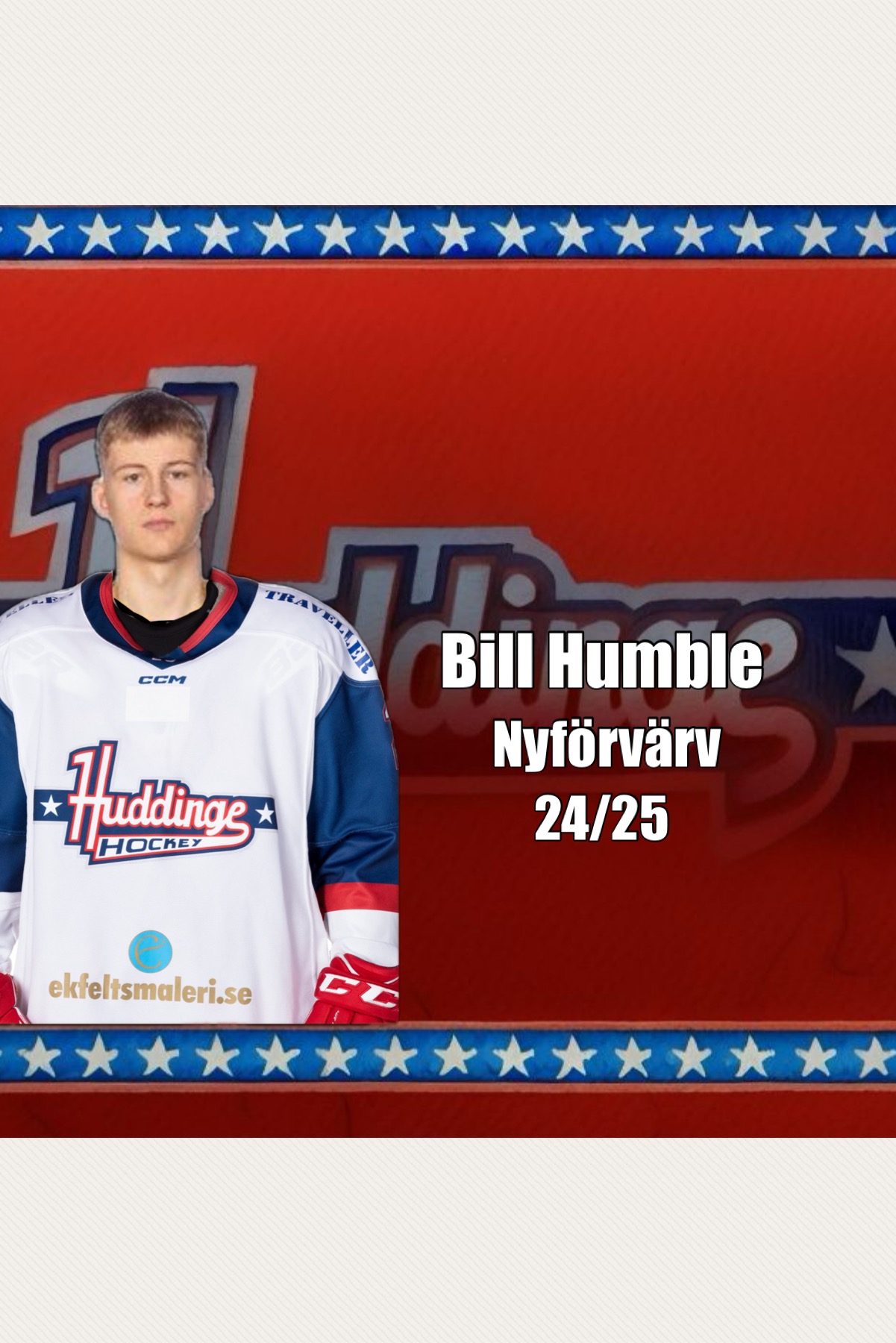 Backen Bill Humble till Huddinge - Hockeyettan.se