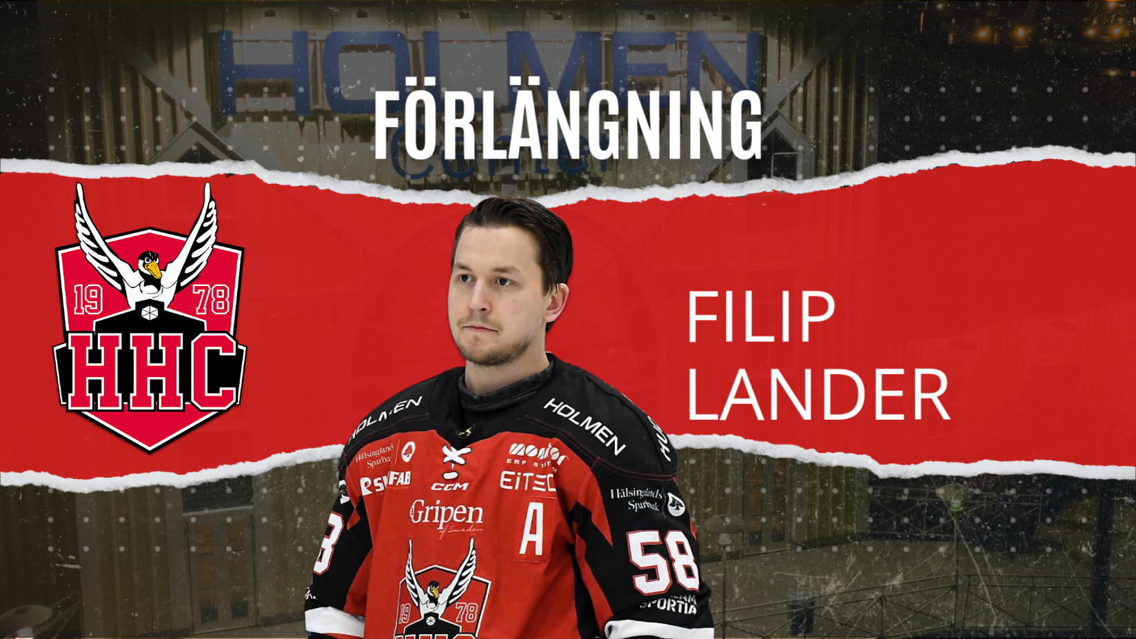 PRESSMEDDELANDE från Hudik Hockey: Filip Lander förlänger kontraktet ...