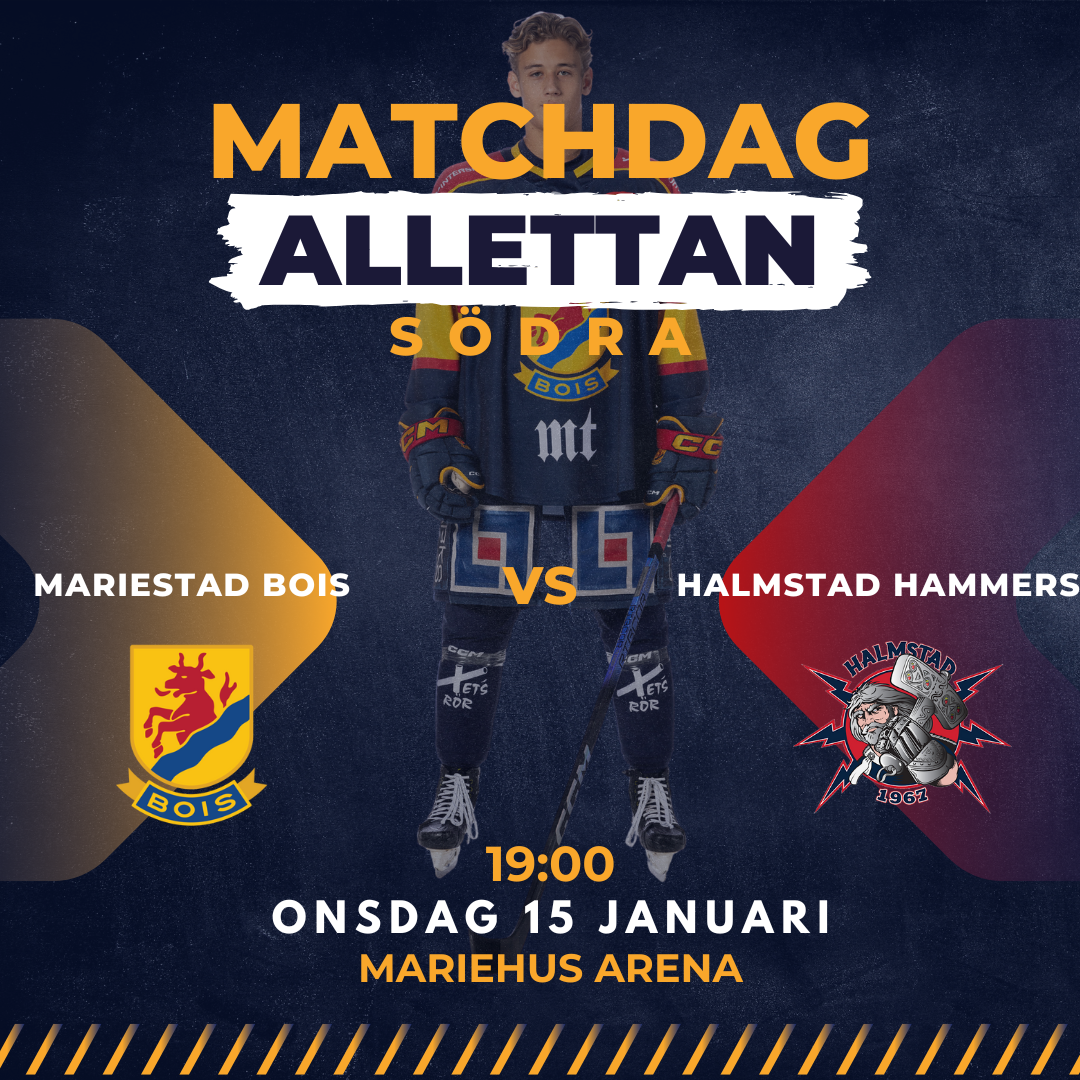 Matchdag BoIS-Halmstad – Dragning i billotteriet i första periodpaus ...