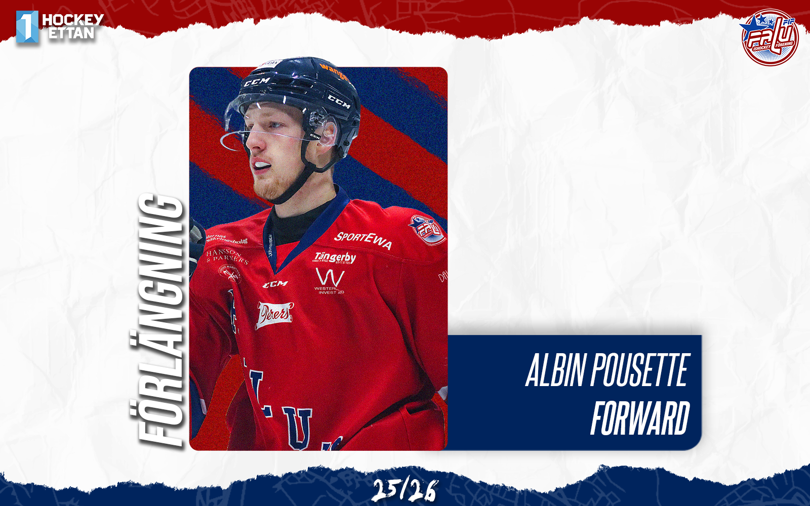 Albin Pousette förlänger med Falu IF - Hockeyettan.se